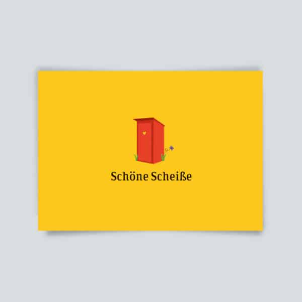 Lustige Postkarte "Schöne Scheiße"